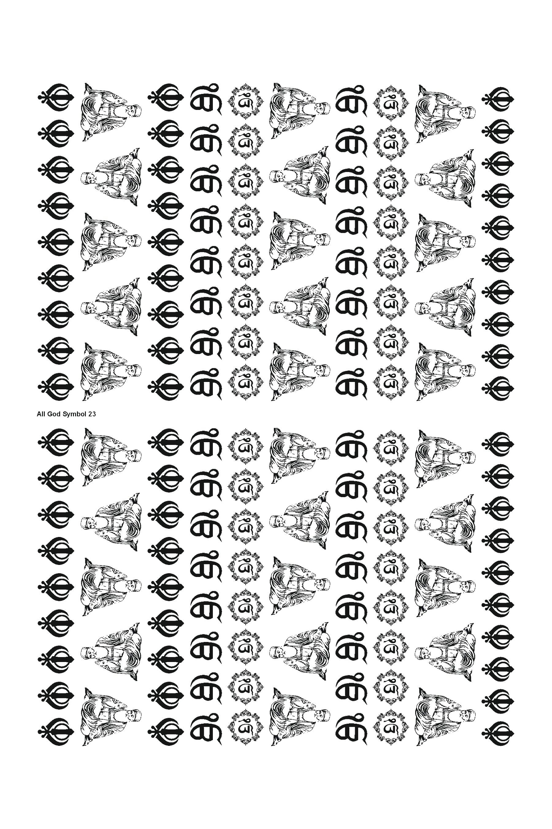 All God Symbols 23 A4 Size – Resin Sheets by Naitik Enterprise