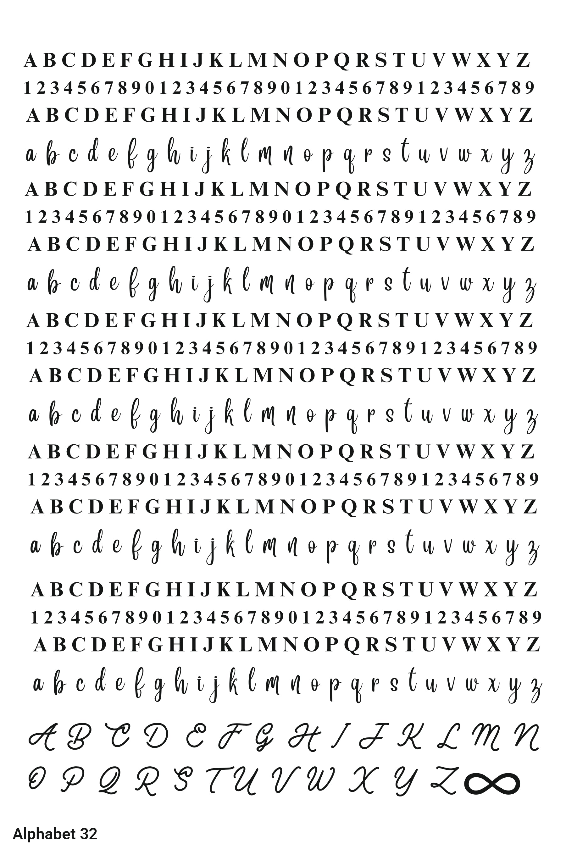 Alphabet 32 A4 Size – Resin Sheets by Naitik Enterprise